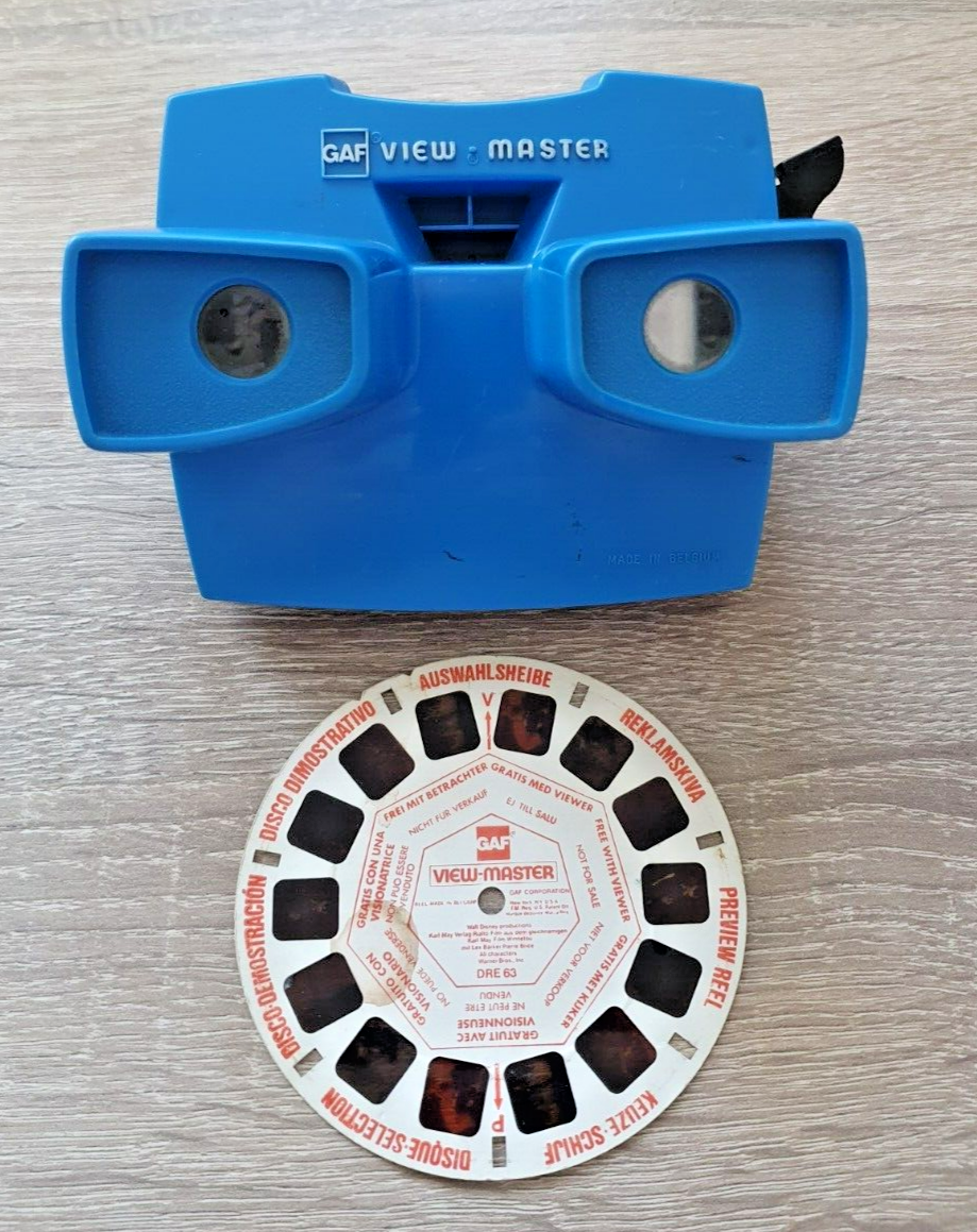 VINTAGE BLUE VIEWMASTER REEL VIEWER & PREVIEW REEL DRE63 O951 | eBay UK