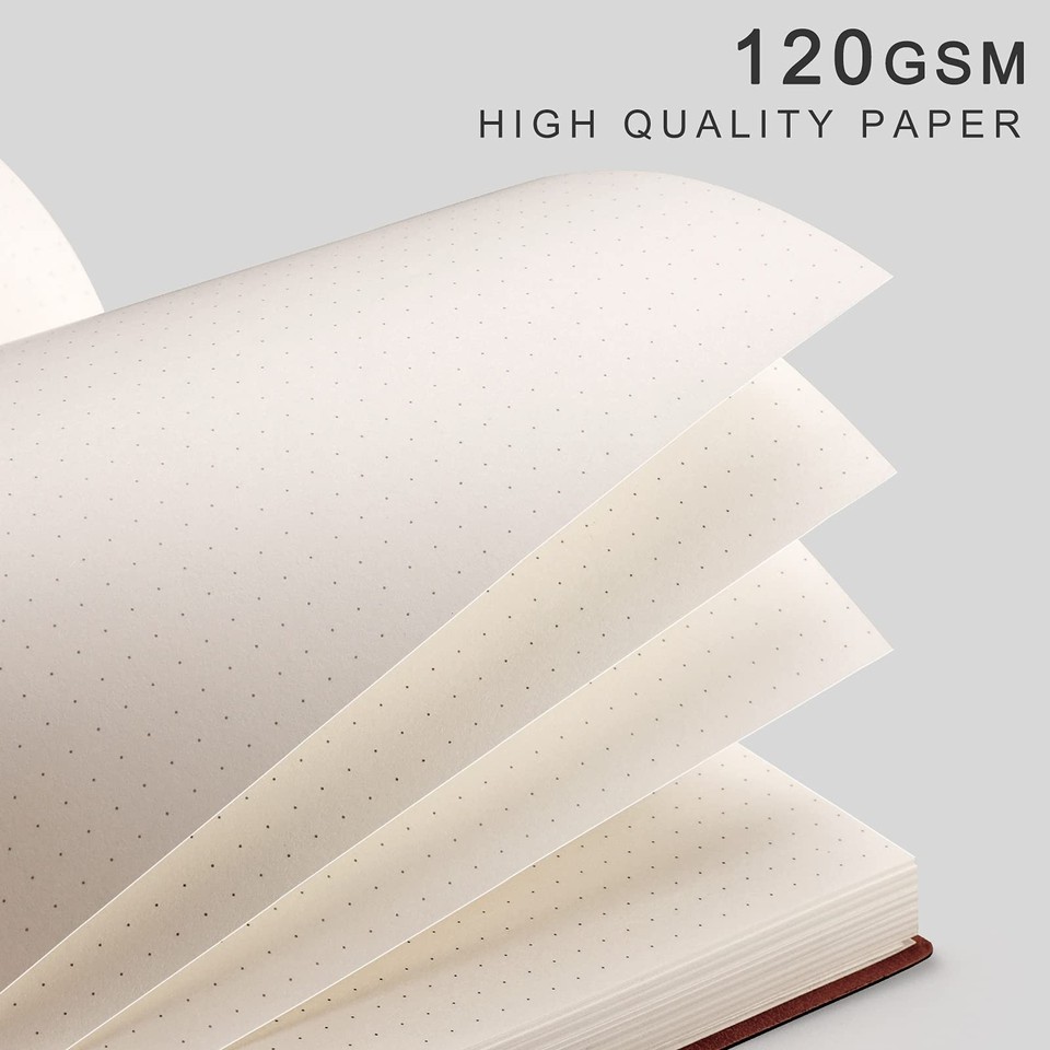 AHGXG Dotted Bullet Grid Journal 2 Pack - A5 Dot Grid Notebook for ...