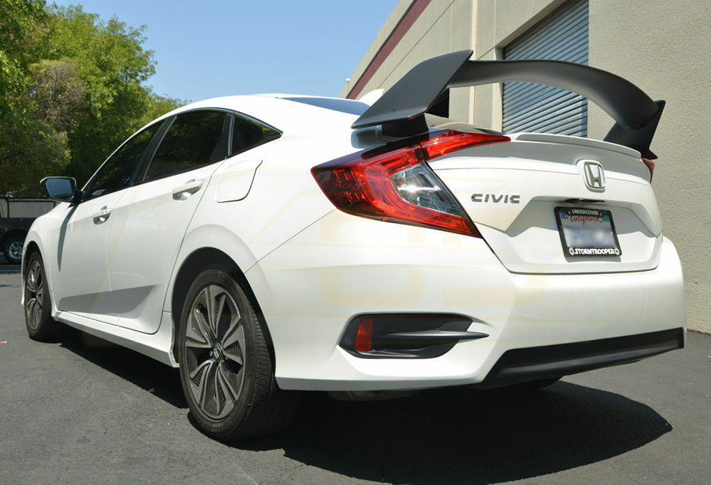 For 16-21 Honda Civic Sedan | Type R Style CARBON FIBER Rear Trunk Wing ...