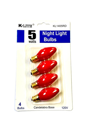 Pack of 4 Small Red Light Bulbs for Christmas or Events | eBay