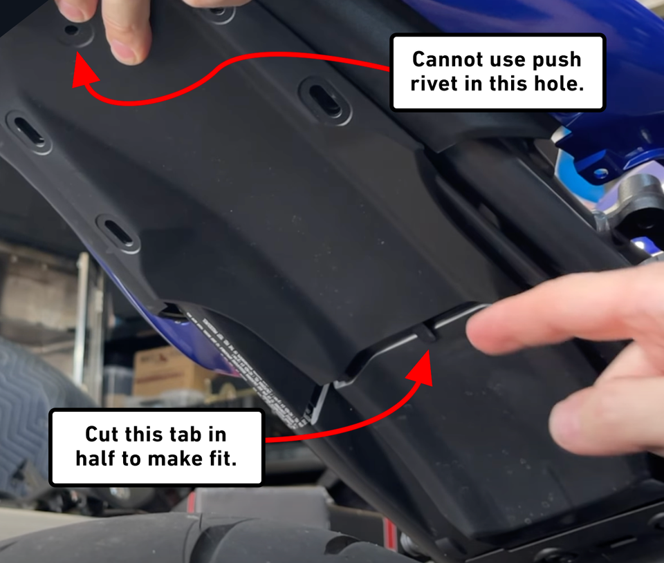 2021-2025 Yamaha R7 Fender Eliminator FRONT FACING | Powder-Coated | Rear