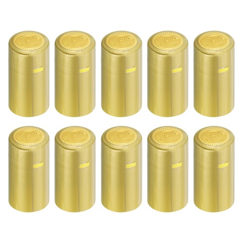 100Pcs PVC Heat Shrink Capsules with Tear Tab Wine Shrink Caps, Yellow ...