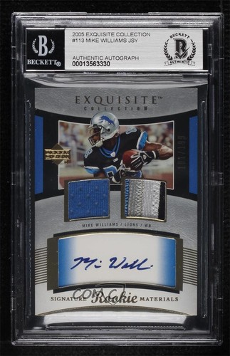 2005 Exquisite Collection Signature Materials /199 Mike Williams Rookie ...