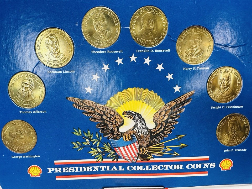 1992 Shell Presidential Coins and Album 100% Complete with extra coins ...