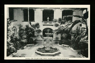 Washington DC postcard Pan American Union Building Patio Courtyard ...