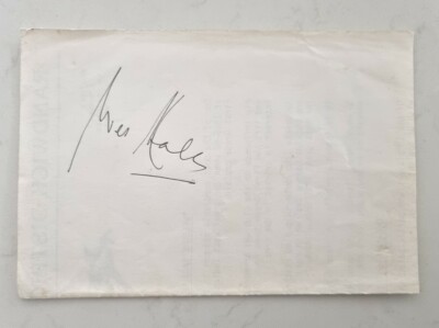 Wes Hall Signed In Person Neat 6x4" approx Piece Autograph Cricket West ...
