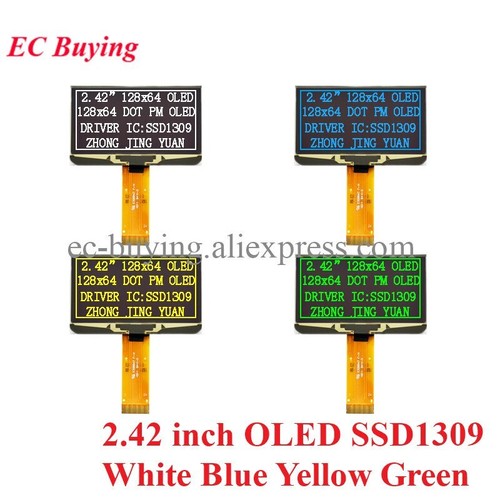 2.42 inch OLED LCD Display Module LED Screen 128X64 SPI/IIC I2C SSD1309 ...