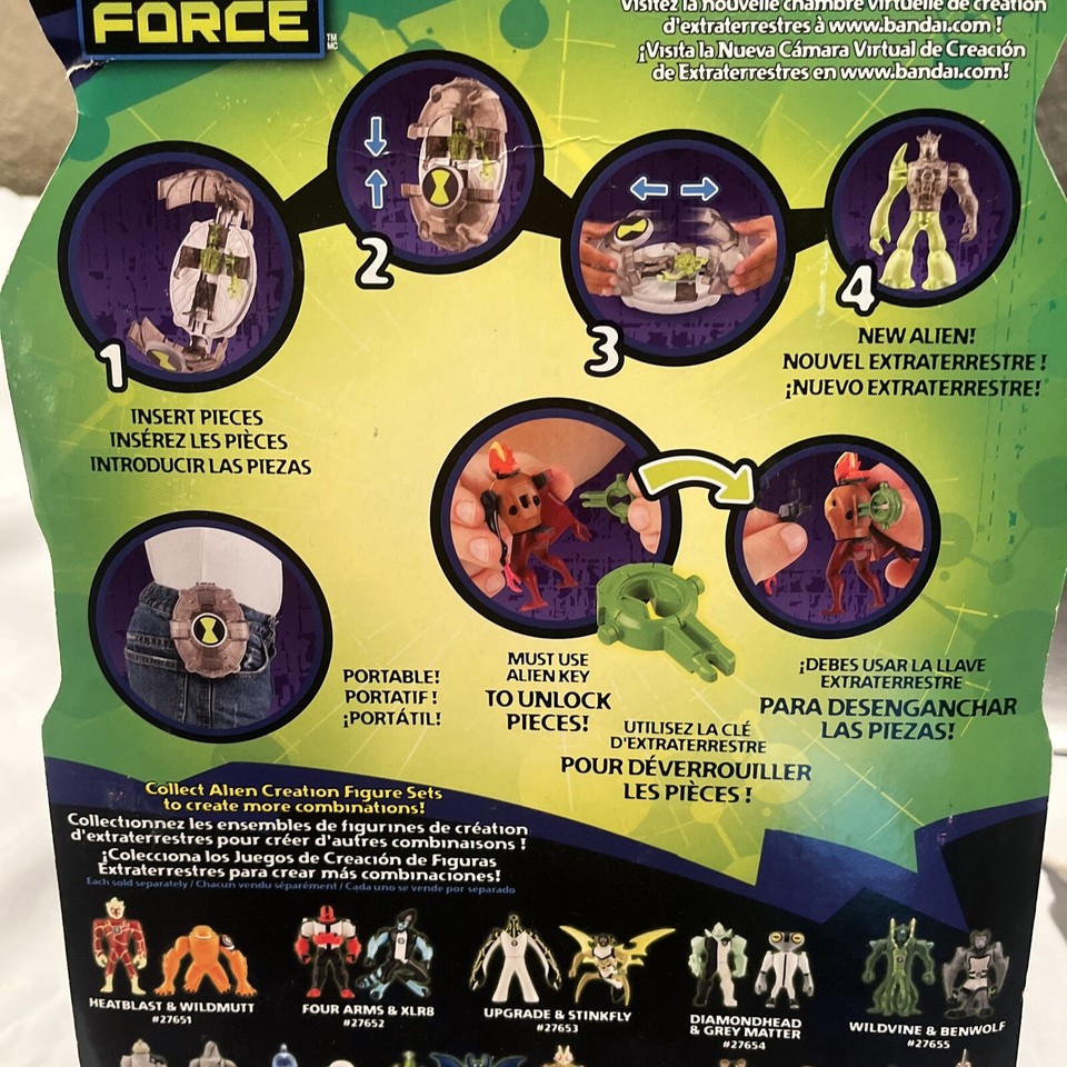 Ben 10 Alien Force Alien X & Goop Bandai Black Creation Transporter New ...