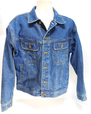 Wrangler Rugged Wear Denim Jacket Size L XL Cowboy Trucker | eBay UK