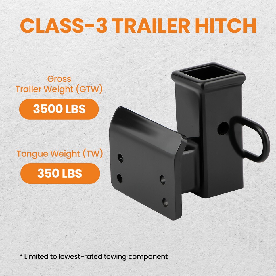 2in Towing Trailer Hitch Plate Black & Bolts Kit For VW Tiguan 2009 ...