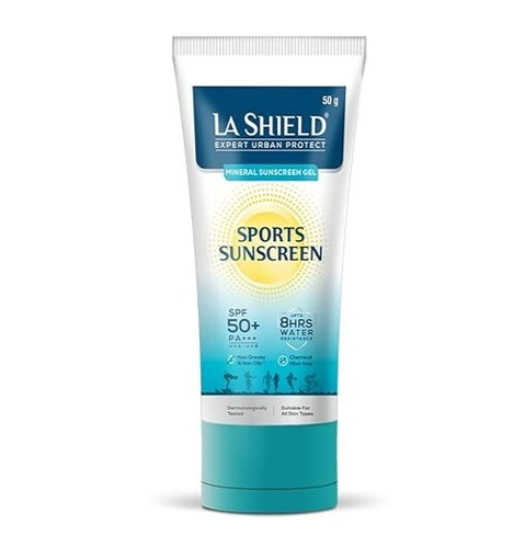 La Shield Mineral SPF 50+ Sunscreen Gel | 8H Water Resistant, No White ...