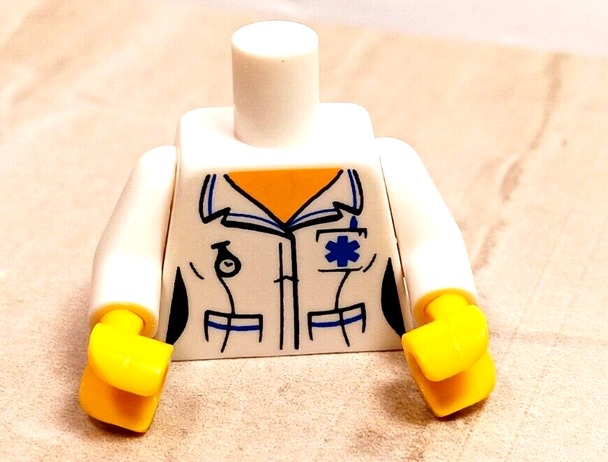 New LEGO Star of Life Torso Girl Female NURSE Doctor EMT CNA Medical ...
