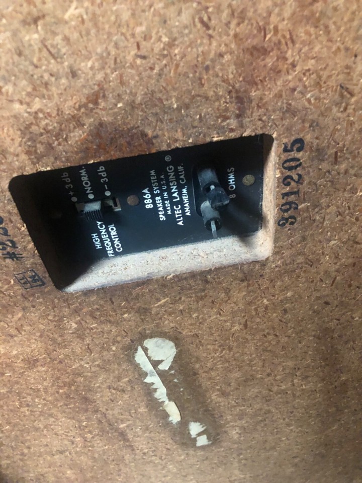 Pair of vintage Altec 886A Speakers in wood cabinets Complete & Working ...