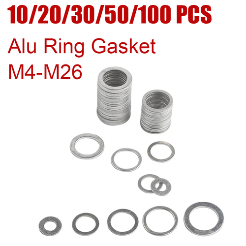 Dia.4mm-26mm for Screw Bolts Aluminium Flat Washers Alu Ring Gasket ...
