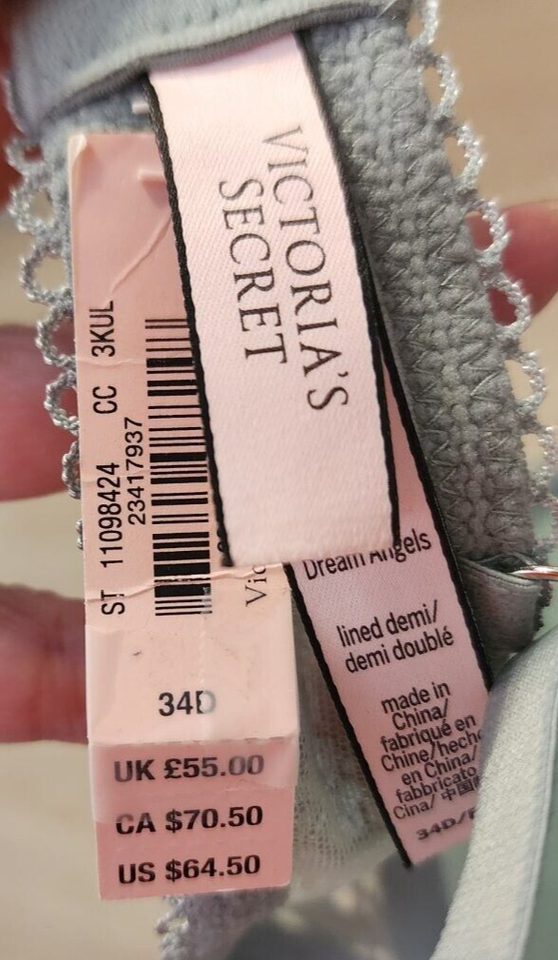 New Lot Of 2 Victorias Secret Dream Angels Underwire Bras