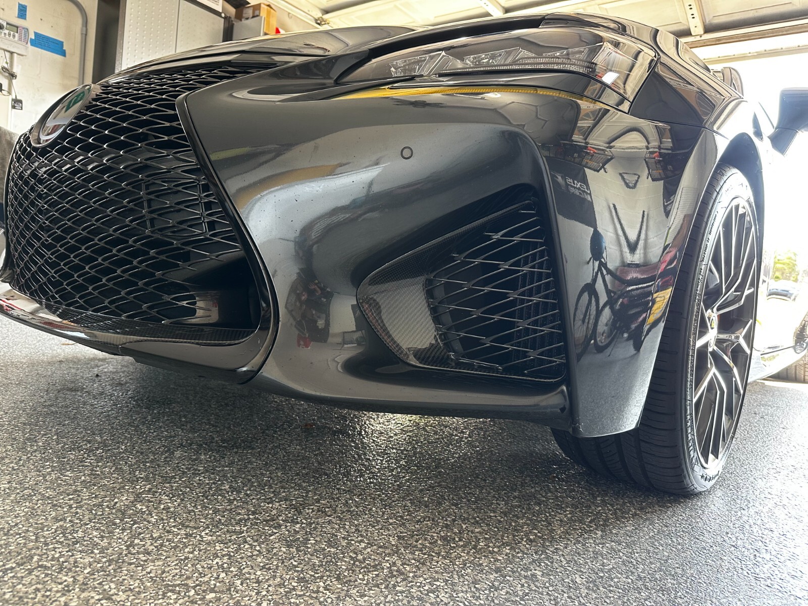 Lexus RC F GS F OEM Radiator Grille Garnish Pair in Carbon Fiber | eBay