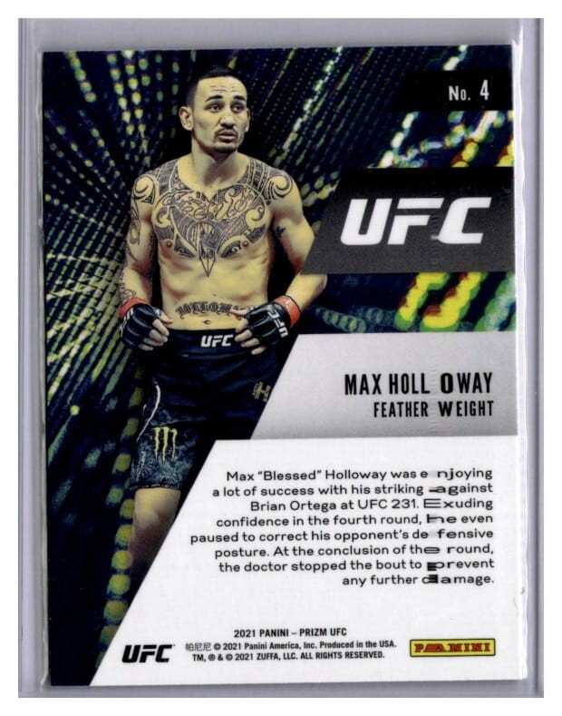 2021 Prizm UFC Max Holloway Instant impact Card #4 | eBay