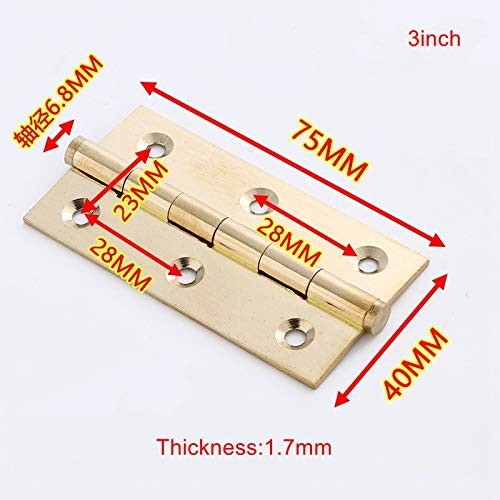 4Pack Solid Brass Cabinet Hinges Kitchen Cupboard Door Butt Hinges Furniture ... | eBay