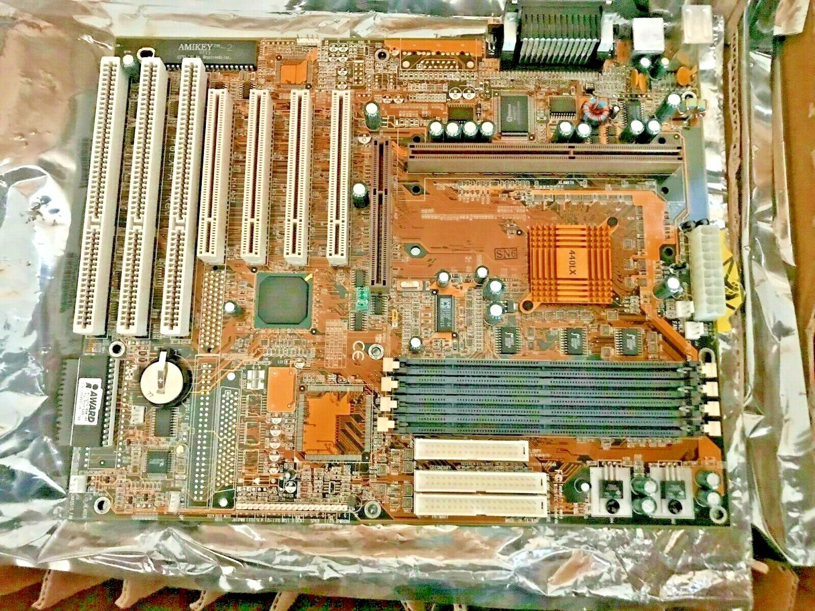 RARE VINTAGE ECS P6LX-A P2 INTEL 440LX SLOT 1 ATX MOTHERBOARD REV 1.0 ...