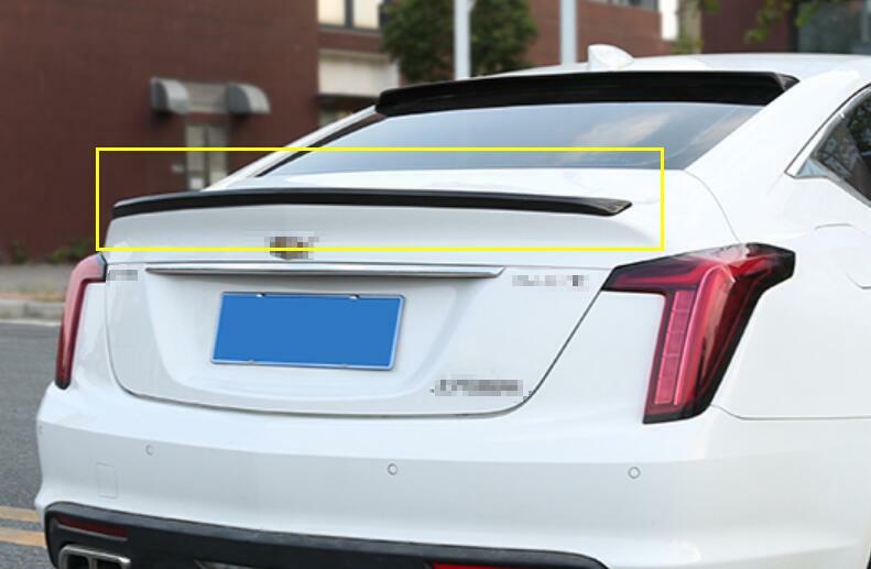Dry Carbon Fiber Rear Spoiler Tail Trunk Lip Wing Bar For Cadillac CT5 ...