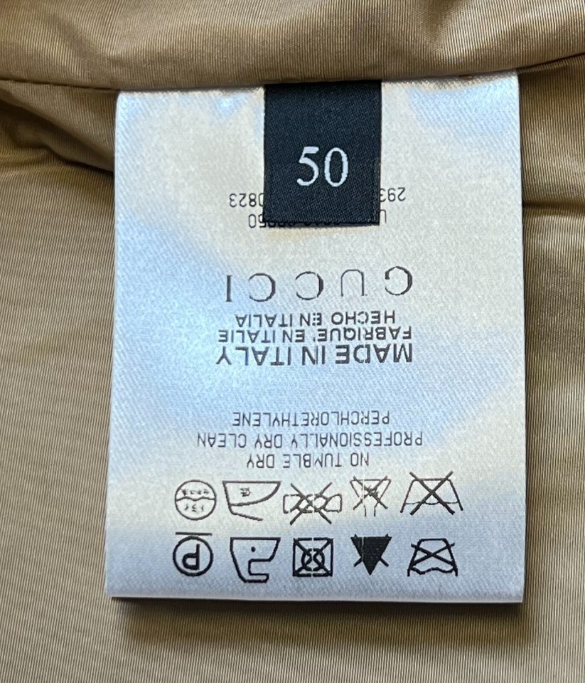 NEW Authentic Gucci Mens Diamante Hooded Jacket Blouse Brown 293026 ...