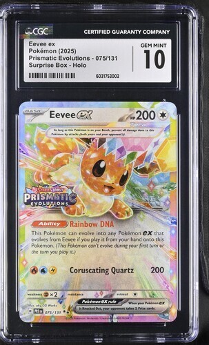⭐️POP 1⭐EEVEE EX PRE PRISMATIC EVOLUTIONS 2025 POKEMON SURPRISE BOX ...