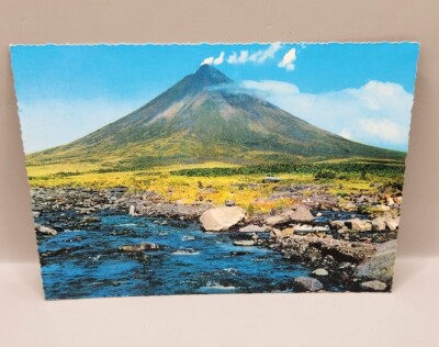 Postcard River and The Mayon Volcano Philippines | eBay