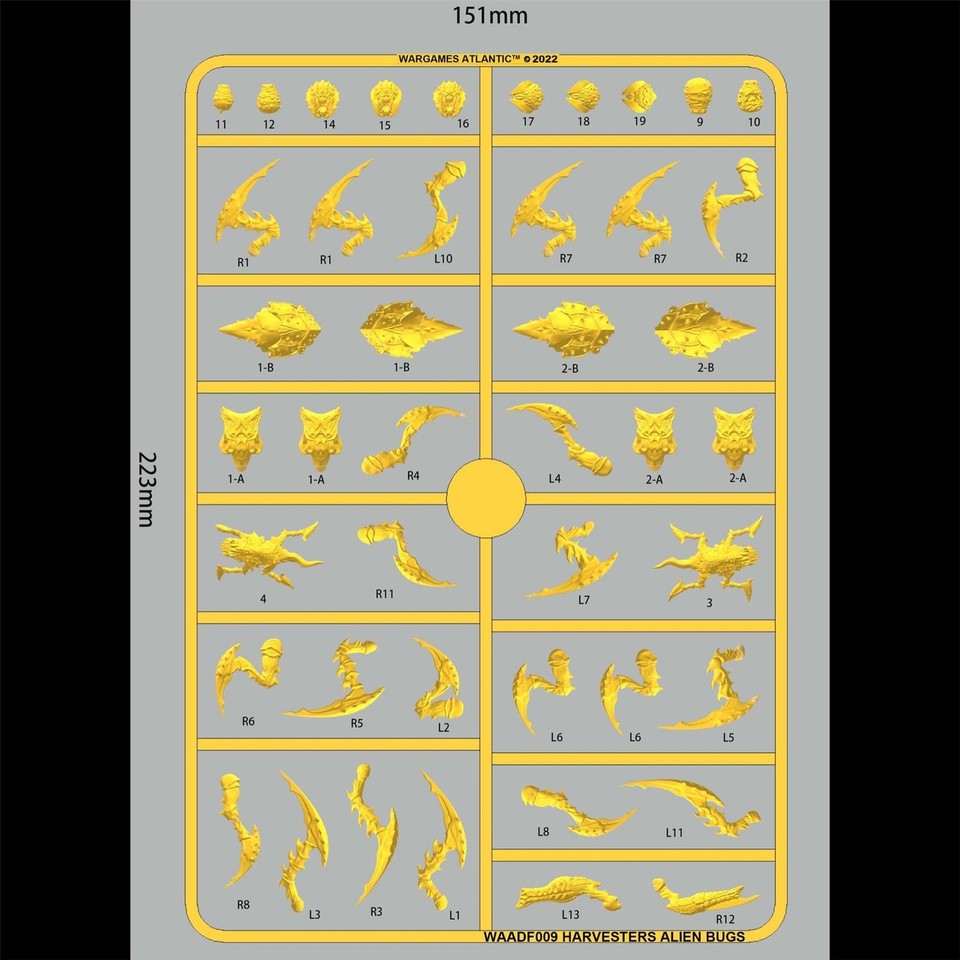 Harvesters Alien Bugs plastic 28mm figures kit (x30) Wargames Atlantic ...