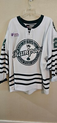 SAN ANTONIO RAMPAGE AUTHENTIC AHL REEBOK ST PATRICK's DAY HOCKEY JERSEY ...