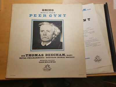 Grieg - Music From Peer Gynt / Beecham Angel S 35445 LP 1957 | eBay