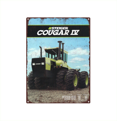 STEIGER COUGER IV Garage Shop Man Cave Metal Sign 9x12" A043 | eBay