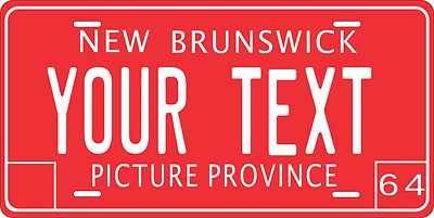 New Brunswick 1964 Tag License Plate Personalized Auto Bike Motorcycle ...