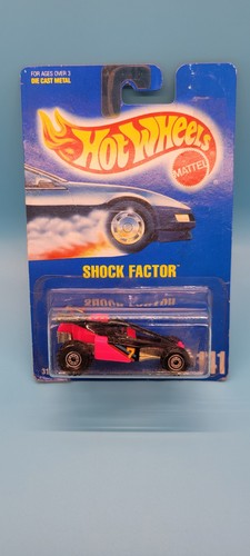 HOT WHEELS 1991 #141 SHOCK FACTOR PINK BLUE CARD NEW! | eBay