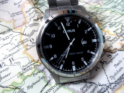 Mens Lorus, Military Field Watch - 100m Water Resistant all Stainless ...