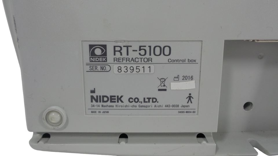 Nidek RT-5100 Auto Phoropter Refractor Head w/ Control Box - Free ...