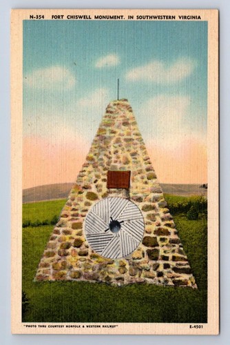 VINATGE FORT CHISWELL MONUMENT SOUTHWESTERN VIRGINIA POSTCARD GX | eBay