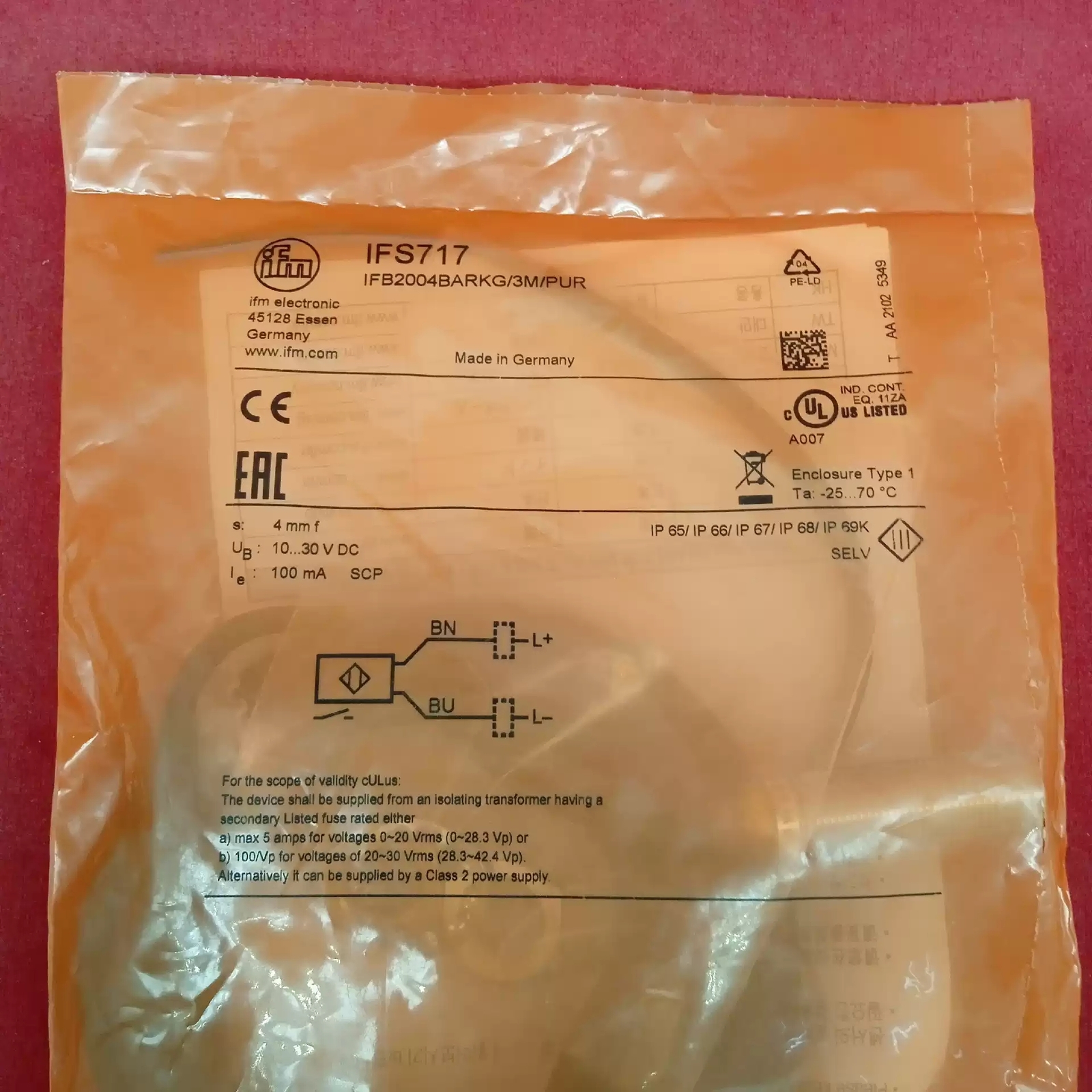 1pcs IFM IFS717 IFB2004BARKG/3M/PUR NEW | eBay