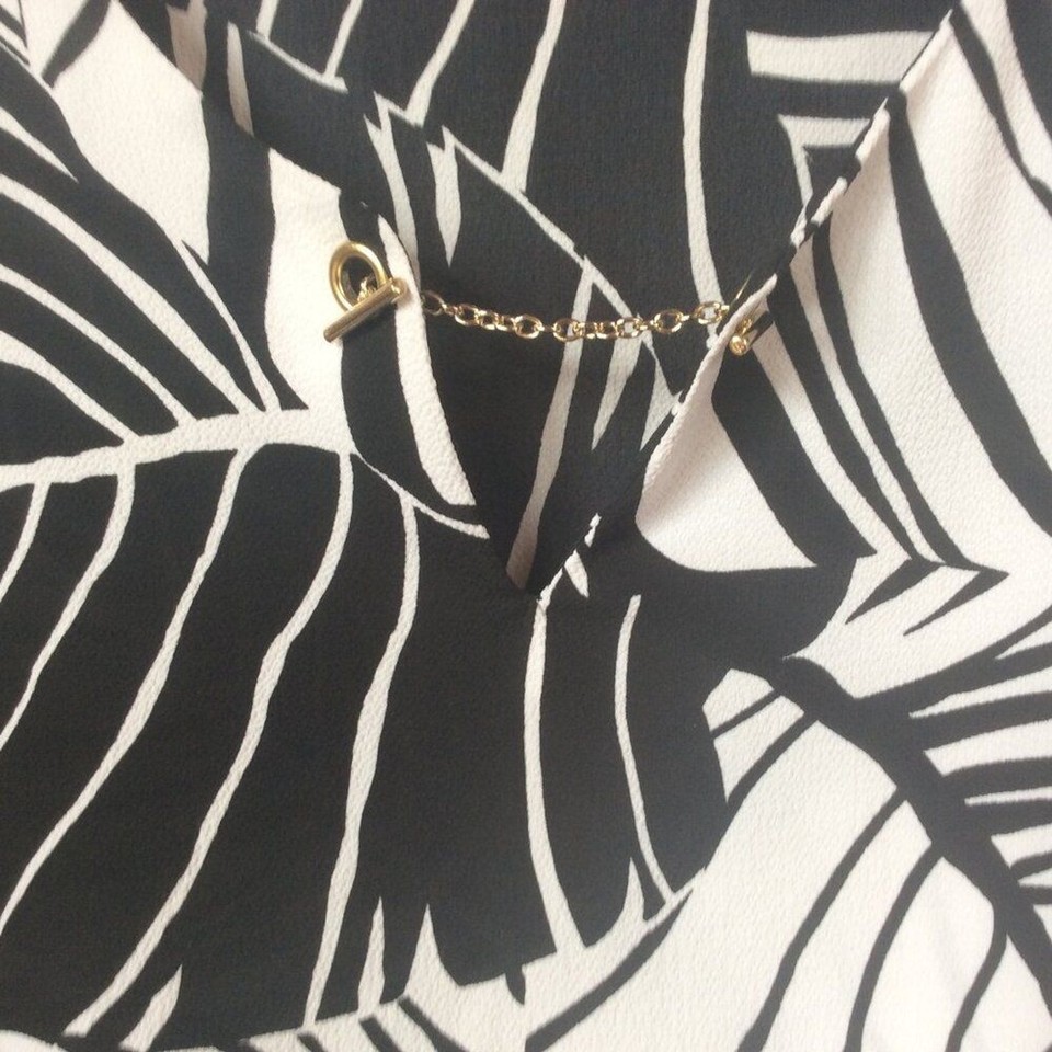 Catherines Black Label Striped Black & White with Pink Pullover Top ...