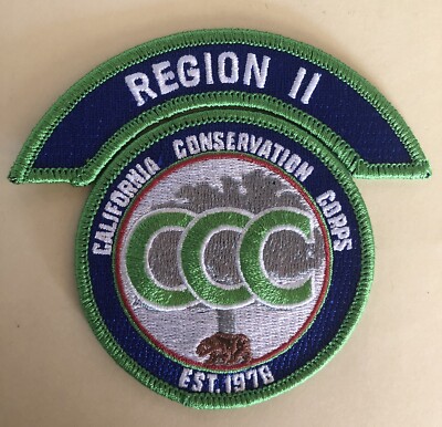 California Conservation Corps 3” Embroidered Patch With Region 2 Rocker ...