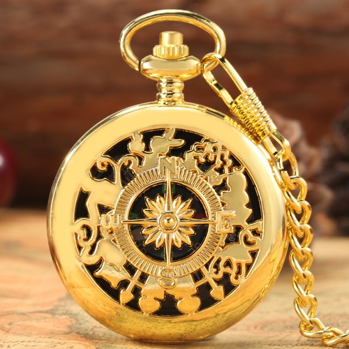 Alloy Outdoor Navigation Compasses Portable Retro Flip Pocket Watch ...