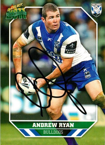 Signed 2011 CANTERBURY BULLDOGS NRL Card ANDREW RYAN | eBay Australia