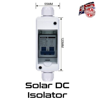 Solar Battery PV Switch DC 63 Amp 12V - 240V & Waterproof Enclosure *UK ...