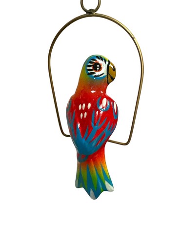 SMALL CERAMIC HANGING BIRD , Patio Decor , Colorful , MADE IN MEXICO ...