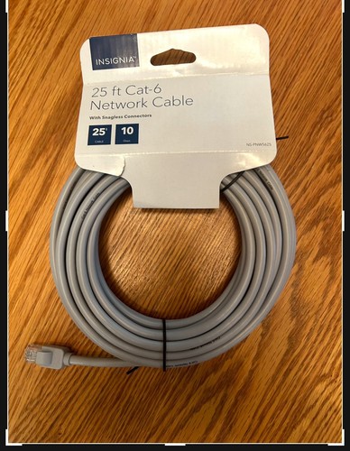 25 ft Cat 6 Network Cable by Insignia NEW | eBay