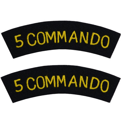 5 Commando - WW2 REPRO britannique bleu marine ?paule TITRES patch ...