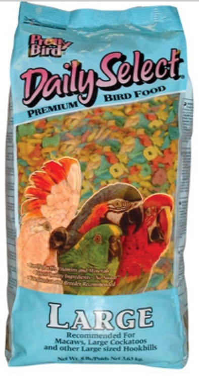 PRETTY BIRD PELLETS daily select large parrot food macaw bird diet 8lb ...