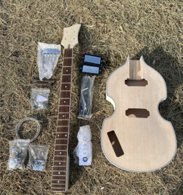 NEW DIY Electric Bass Guitar Kit Violin Bass Build Your Own in left ...