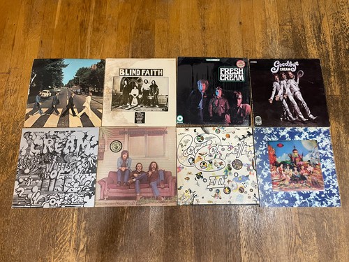 Classic Rock 8 LP ROUGH Lot Beatles Cream CSN Led Zeppelin Rolling ...