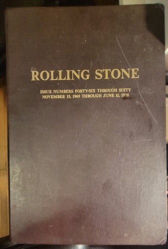 Rolling Stone issue numbers 46 through 60 Nov 15 1969, through June 11 ...
