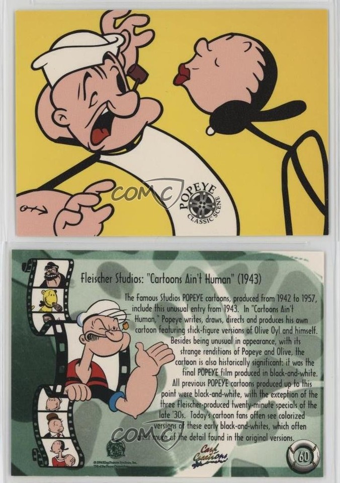 1994 Popeye Olive Oyl Fleischer Studios: Cartoons Ain't Human (1943) #60 08w3 | eBay
